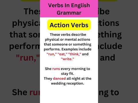 Verbs In English Grammar | Action Verbs