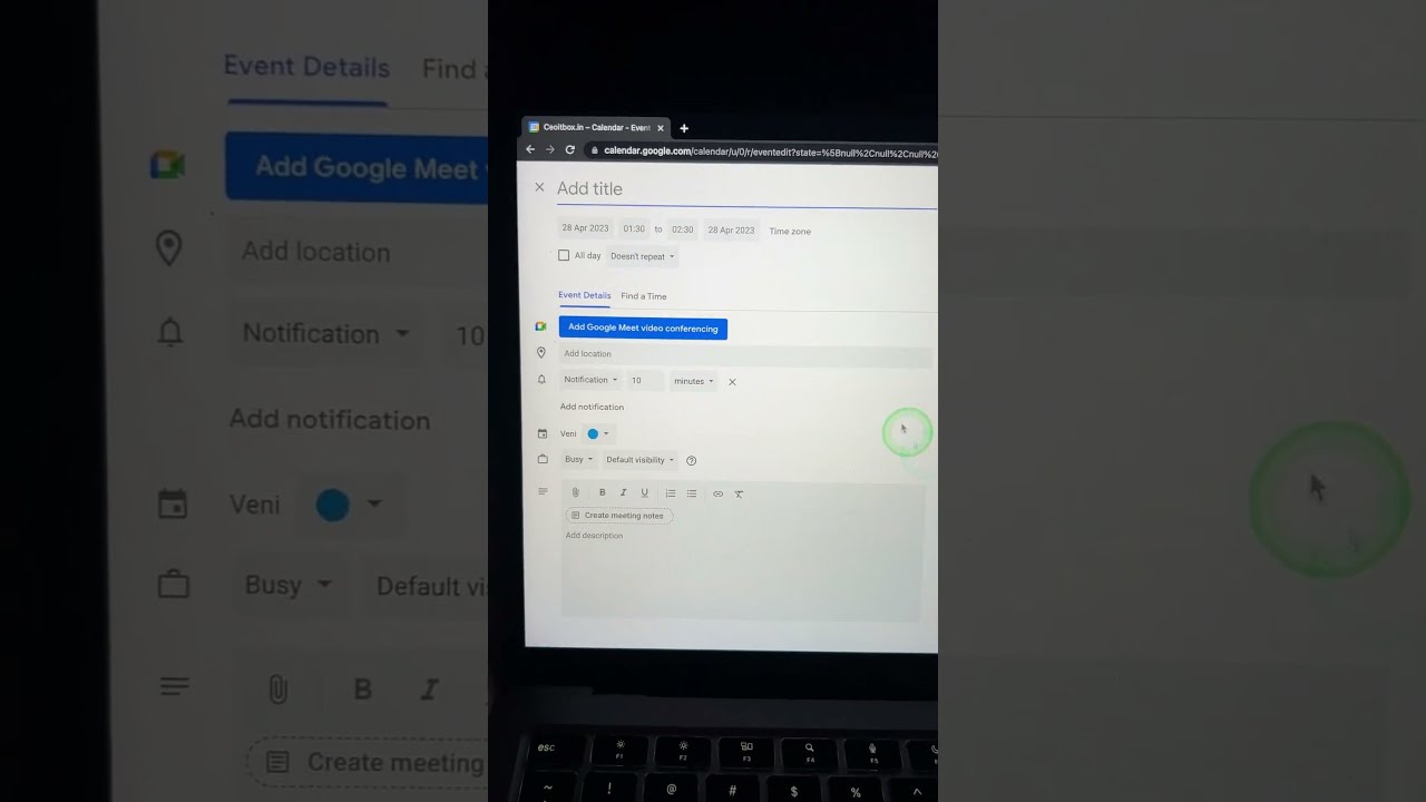 Create Events in Google Calendar!