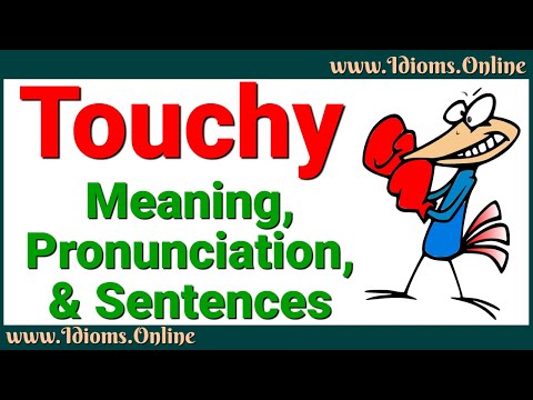 Touchy Meaning and Pronunciation | Advanced English Vocabulary