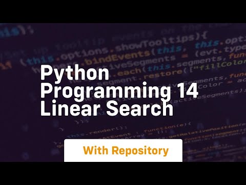 Python programming 14 linear search