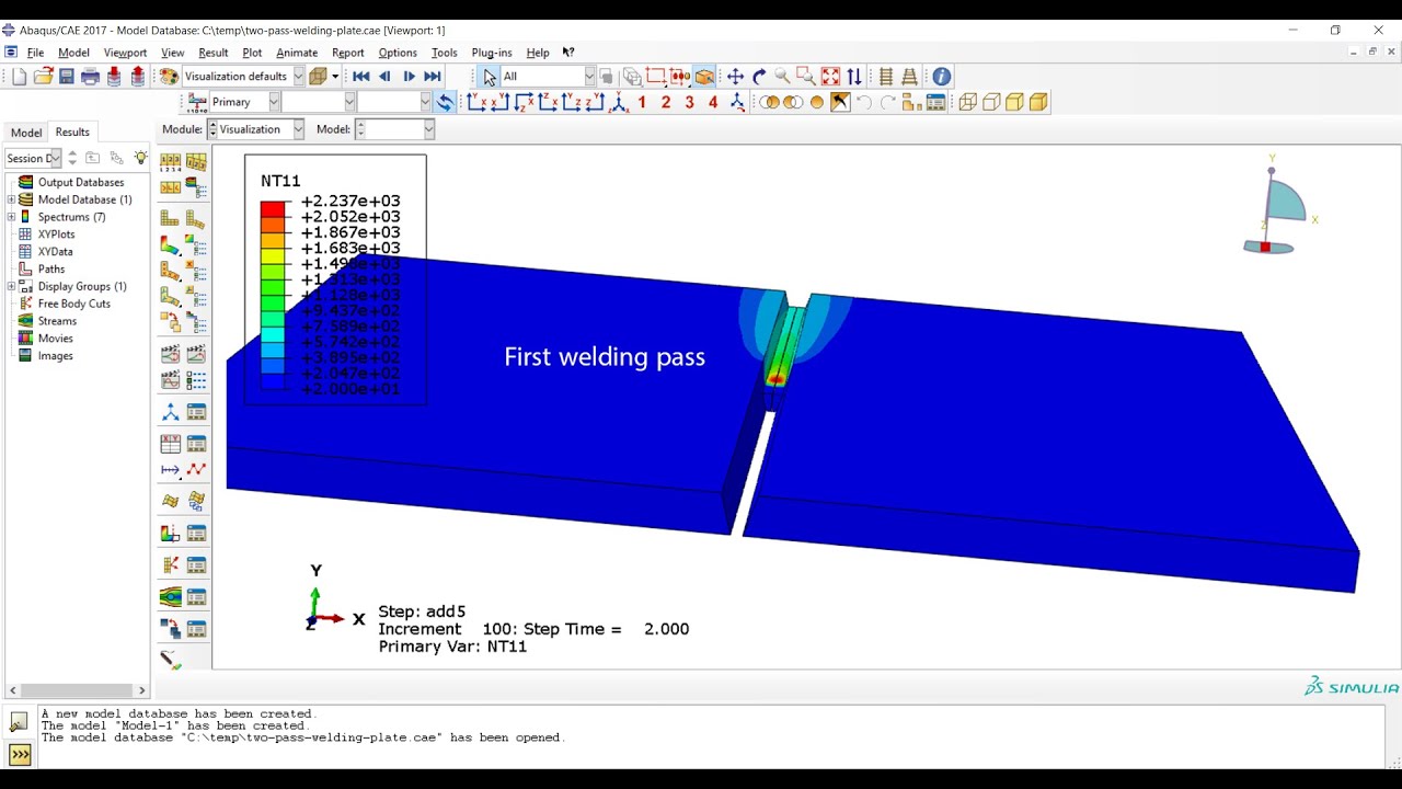 Multi pass welding using D-flux subroutine in the Abaqus