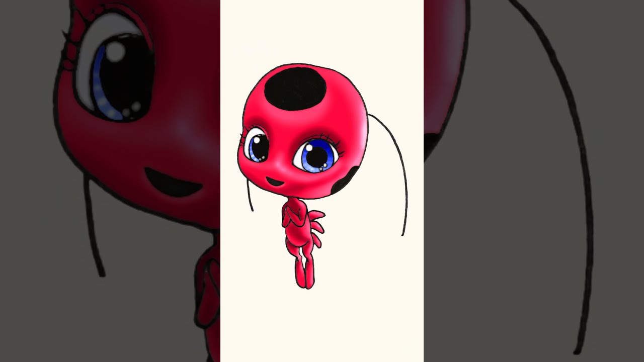 How to Draw Miraculous Ladybug Kwami Tikki easy #Shorts