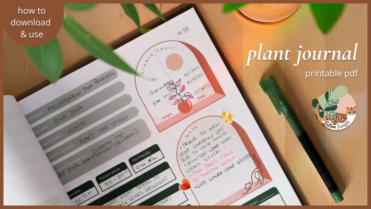 Plant Journal [Printable PDF] | How to Downloading and Use #plantcare