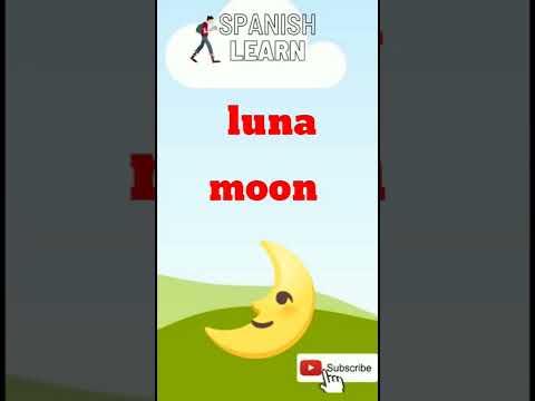 Luna(Moon) Spanish language Vocabulary