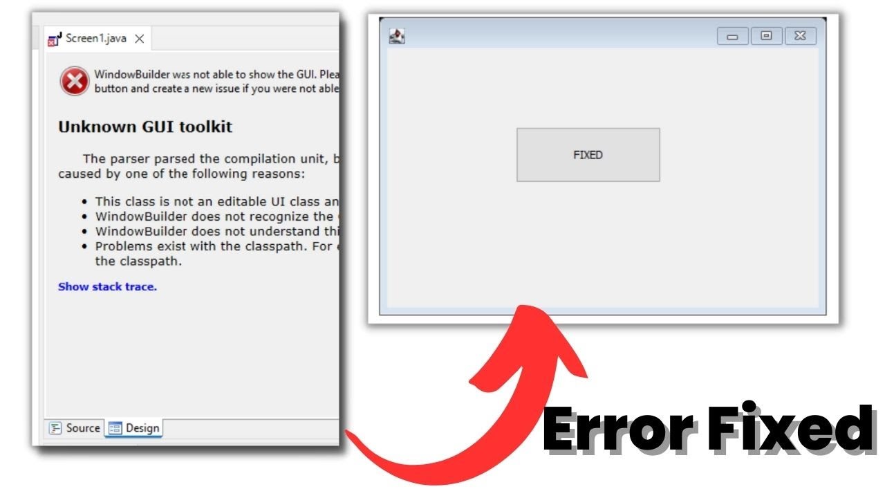 How to Fix Windowbuilder Was Not Able to Show The GUI in Eclipse ||  Windowbuilder Was Not Working