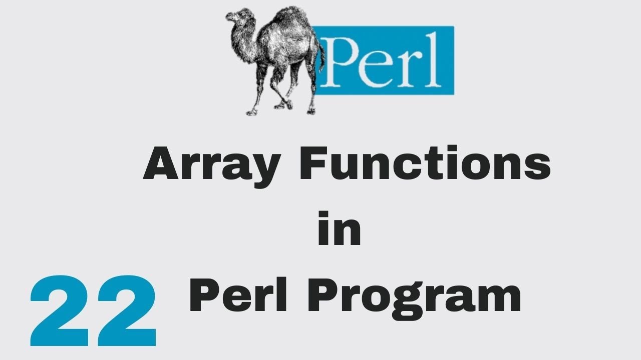 Perl Script Basic Tutorial 22 Array Funcitons