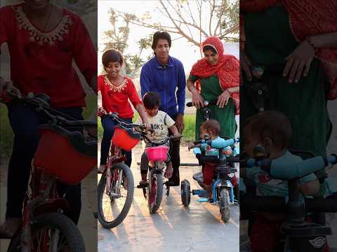 mere papa cycle laye tring tring 😍 village family life #shorts #viral #papa #funny