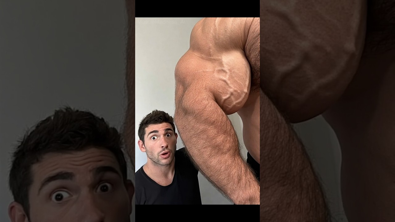 Bicep is bigger than his head!