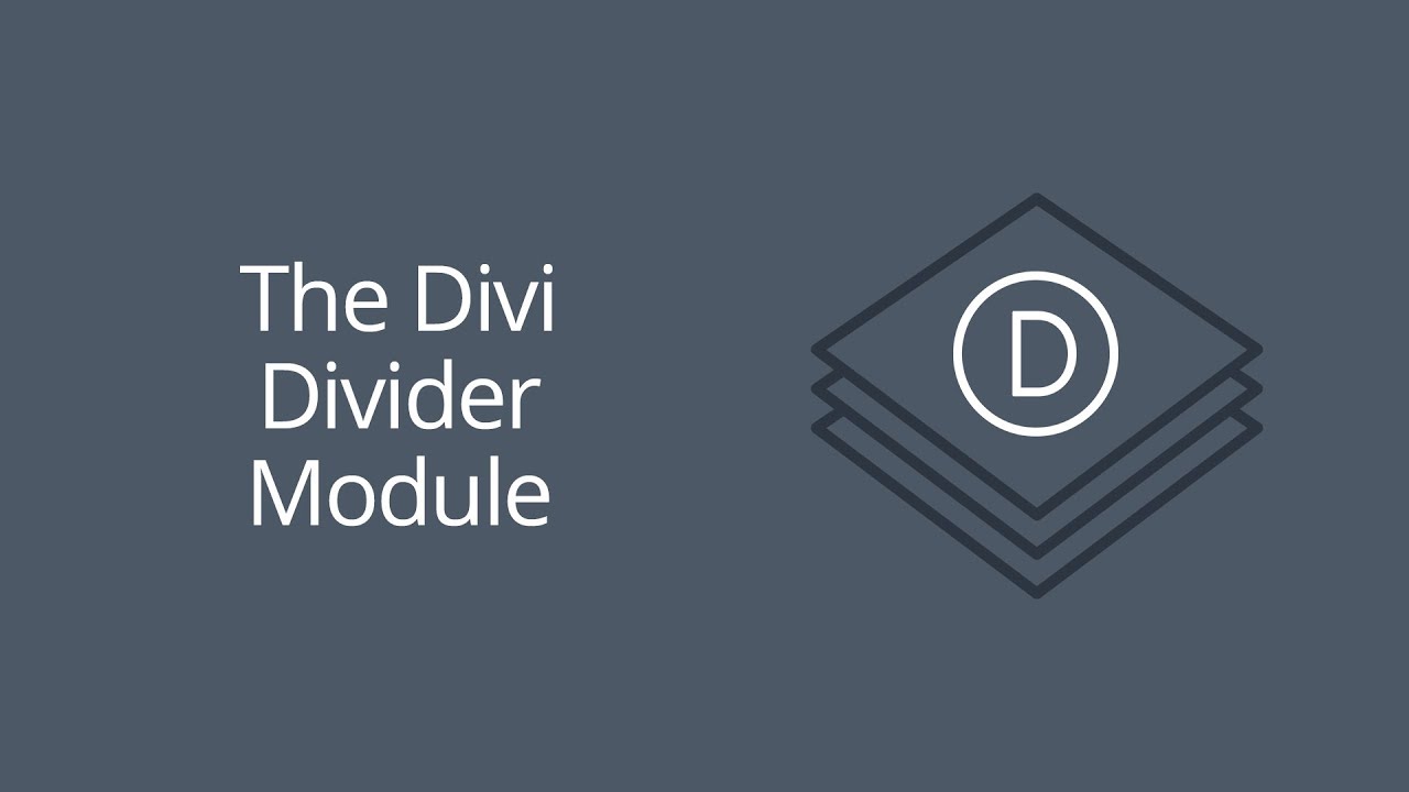 The Divi Divider Module