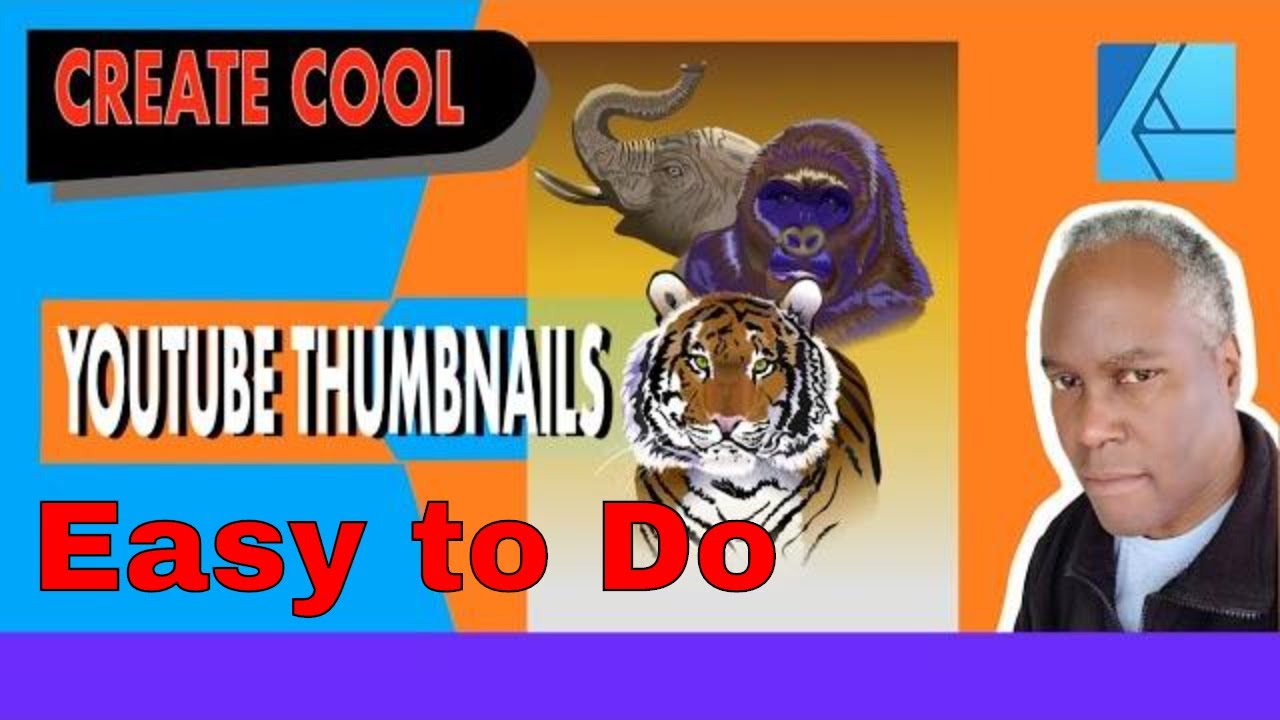 Thumbnail design using vector tools on Affinity Designer.