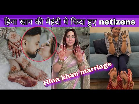 Hina khan and Rocky jaiswal Marriage Video ❤️|| Hina khan wear most unique Mehandi