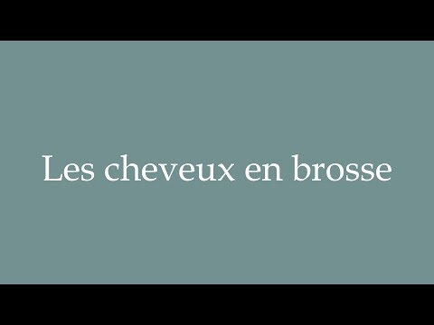 How to Pronounce ''Les cheveux en brosse'' (Brush hair) Correctly in French