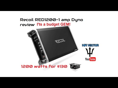 Recoil RED1200.1 amp dyno review best cheap budget Gem car audio amplifier