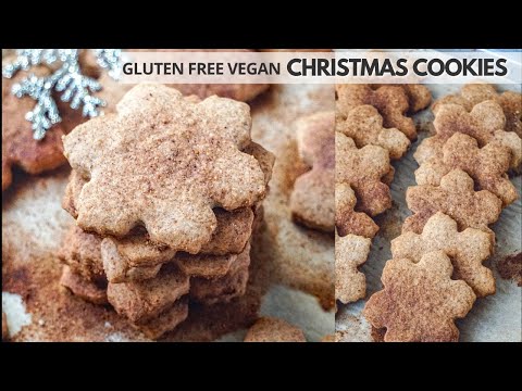 Vegan Gluten Free Sugar Cookies - Cinnamon Walnut Maple Christmas Cookies