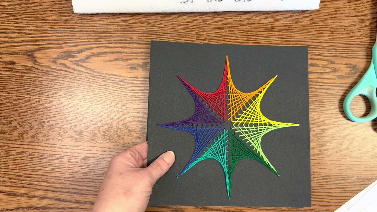 Parabola string art