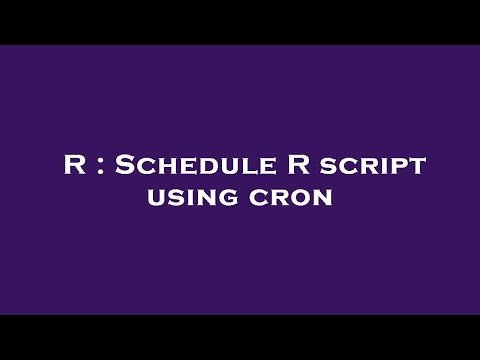 R : Schedule R script using cron