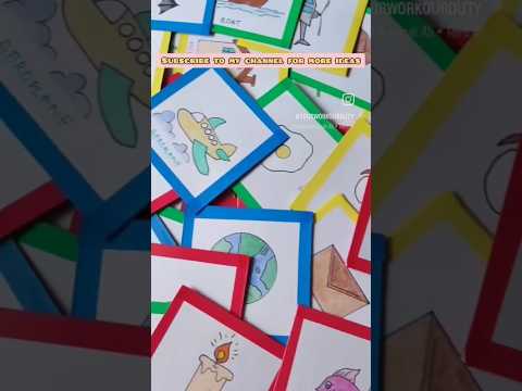 Flash card making ideas/flash cards for kids/ Flash cards kaise banate hain #schoolproject #viral