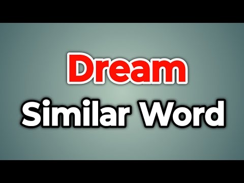 Dream Similar Word || Synonyms of Dream | Words Tube