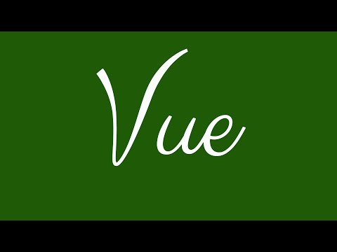 Learn how to Sign the Name Vue Stylishly in Cursive Writing