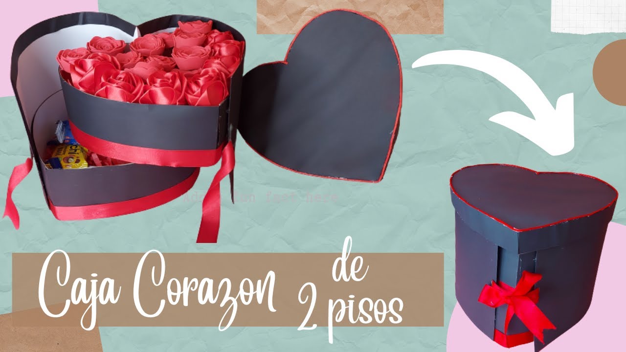 Caja Corazon De Dos Pisos- Paso a Paso