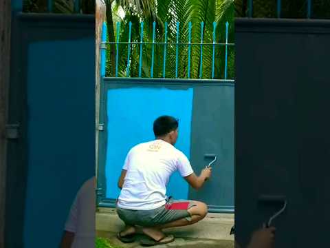 How to paint metal gate in the easiest way #shorts #repaint #painting