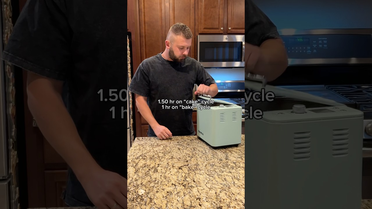 Bread machine makes it so easy.#bananabread #breadmachine #husbandcooking