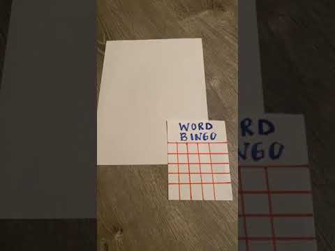 DIY Word Bingo Cards