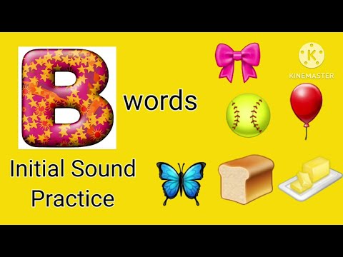 "B" letter sound story || List of words that start with "B" || Initial sound practice