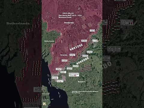 World War One Western Front Animated Map 1914 to 1918