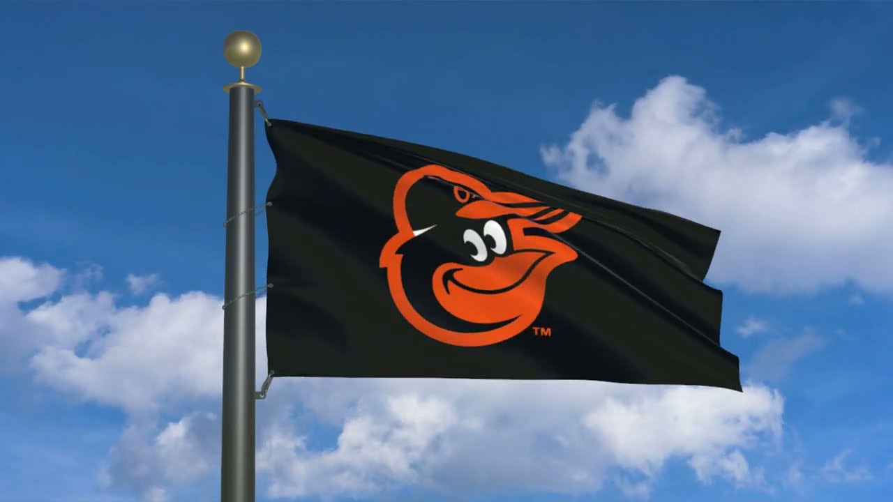 Baltimore Orioles Flag Logo Animation (moving clouds)