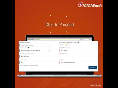 Collection Services - How to activate Financial Collection Services with ICICI Bank?