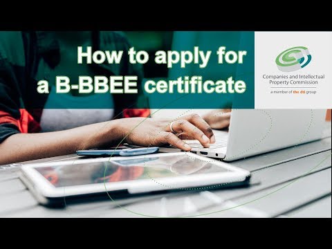 How to apply for a B-BBEE certificate via e-Services