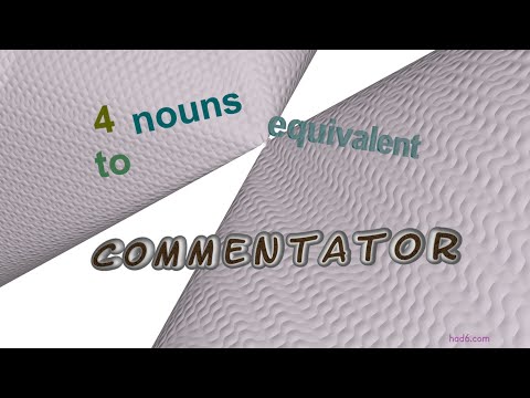 commentator - 4 nouns with the meaning of commentator (sentence examples)