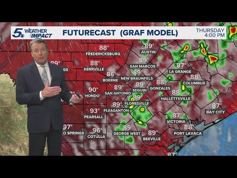 Partly cloudy and hot with isolated showers possible | KENS 5 Weather Impact Forecast