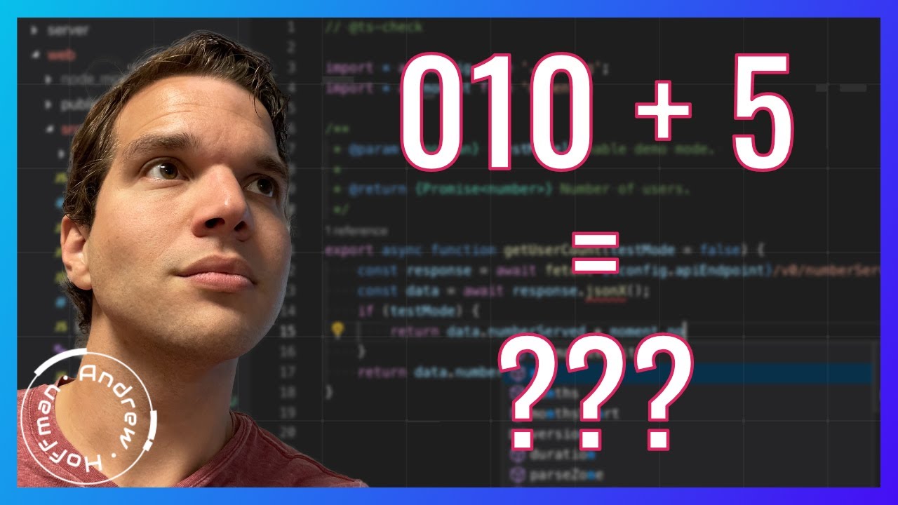 What happens when you add a leading 0 to a number in JavaScript?