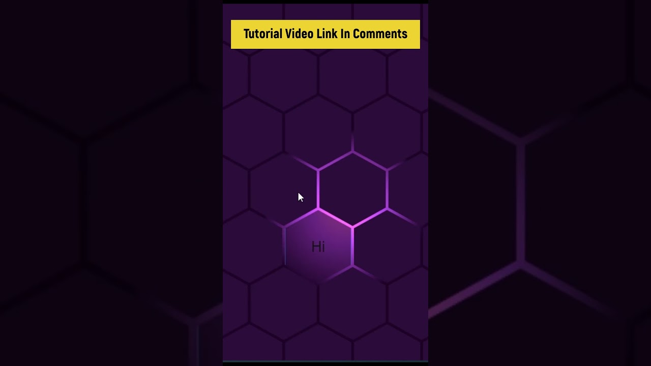 Hexagon Background with Cursor Colouring using Html CSS & JavaScript