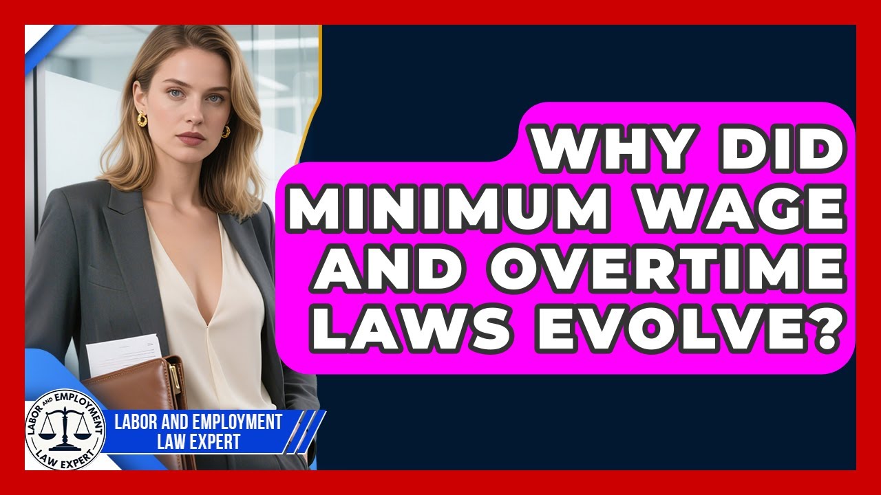 Why Did Minimum Wage And Overtime Laws Evolve? - Labor and Employment Law Expert