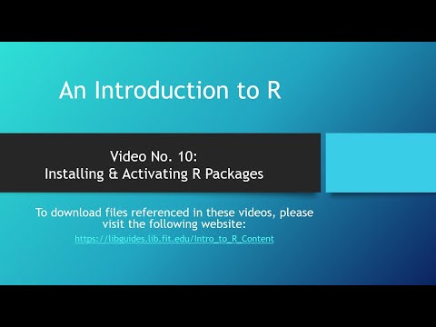 Intro to R No. 10: Installing & Activating R Packages in RStudio