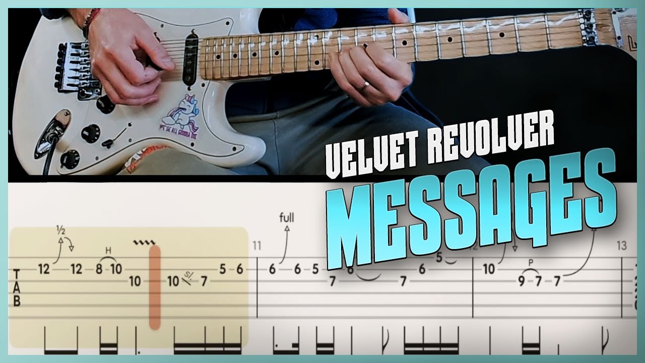 Messages | Slash Velvet Revolver | guitar cover with solo + live tabs