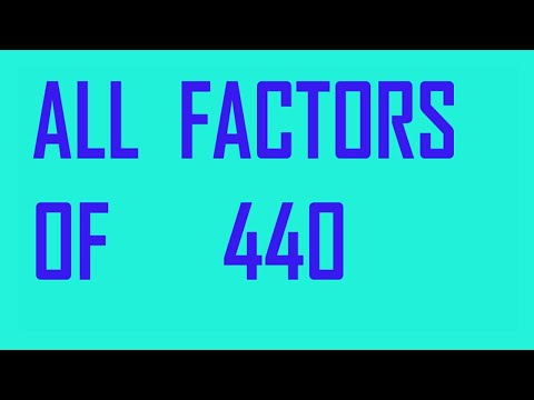 All the factors of 440 By prime factorization method