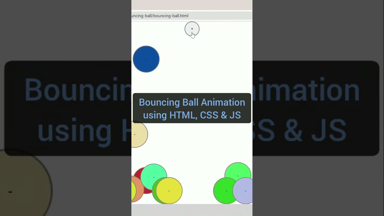 Bouncing Ball Animation using HTML, CSS & JS | B-link | Full video link 👇