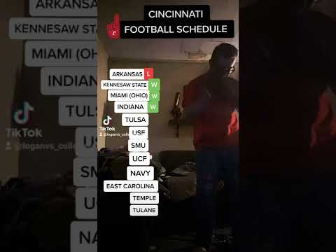 CINCINNATI FOOTBALL SCHEDULE (YALL WILL PROBABLY HATE THIS ONE LIKE THE OTHERS)