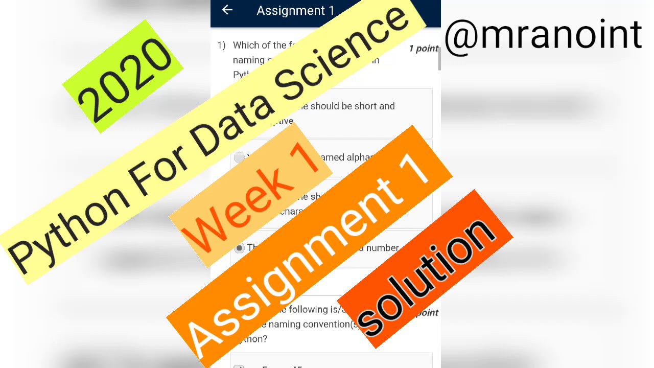 Python For Data Science | NPTEL | week 1 | Assignment 1 | Solution