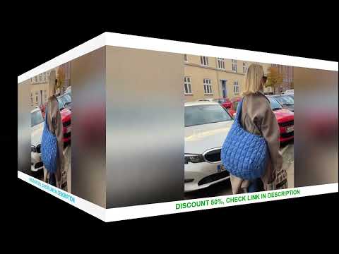 New Cloud Bag Folded Soft Pleated Bubbles Shoulder Bags Dumpling Bag Large Capacity Tote Bag Cotton