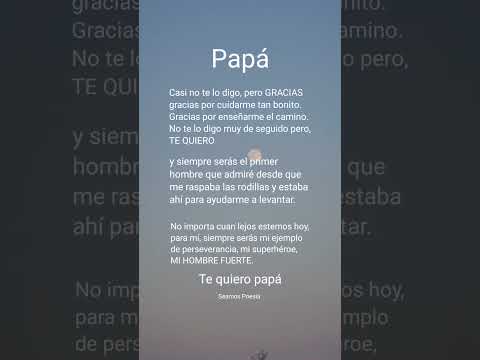 Poema Para Papá 💙