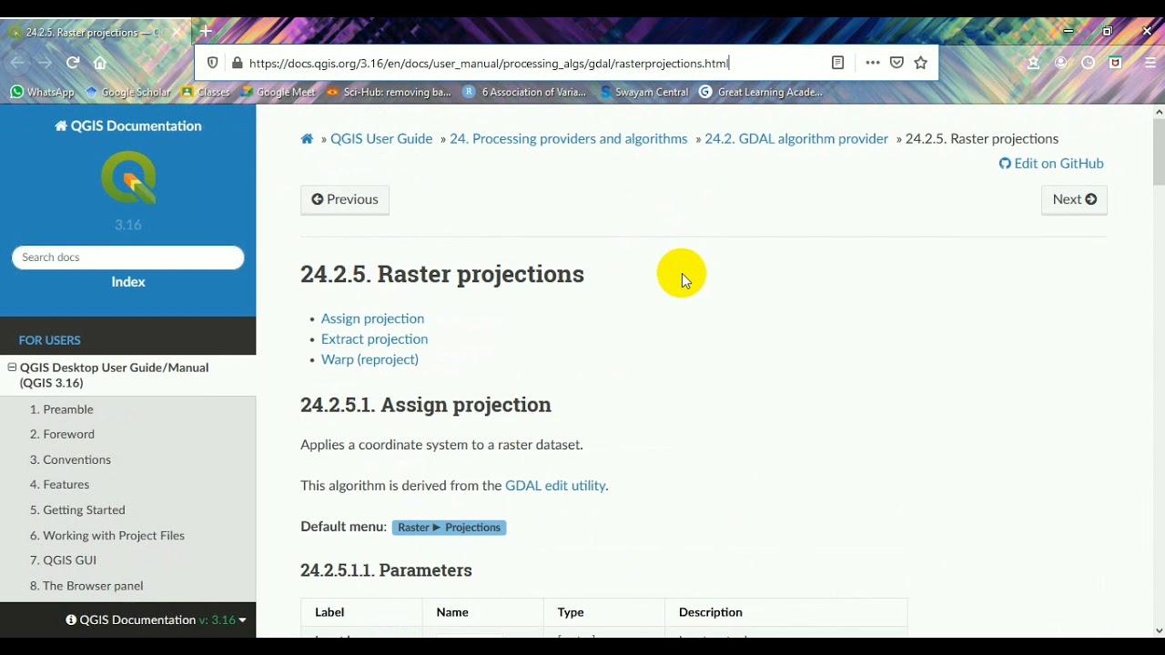 Reproject Raster image using QGIS.