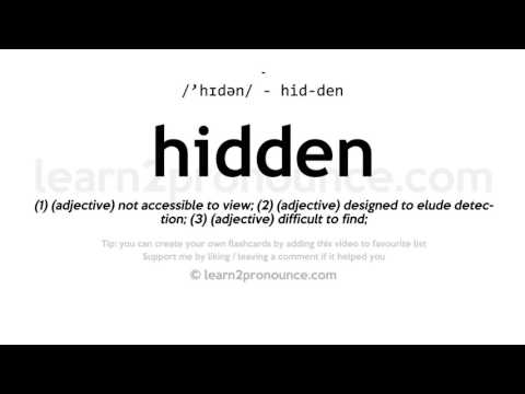 Pronunciation of Hidden | Definition of Hidden