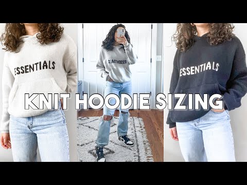 Women's FOG Essentials Knit Hoodie Sizing | Comparing 2 Different Sizes