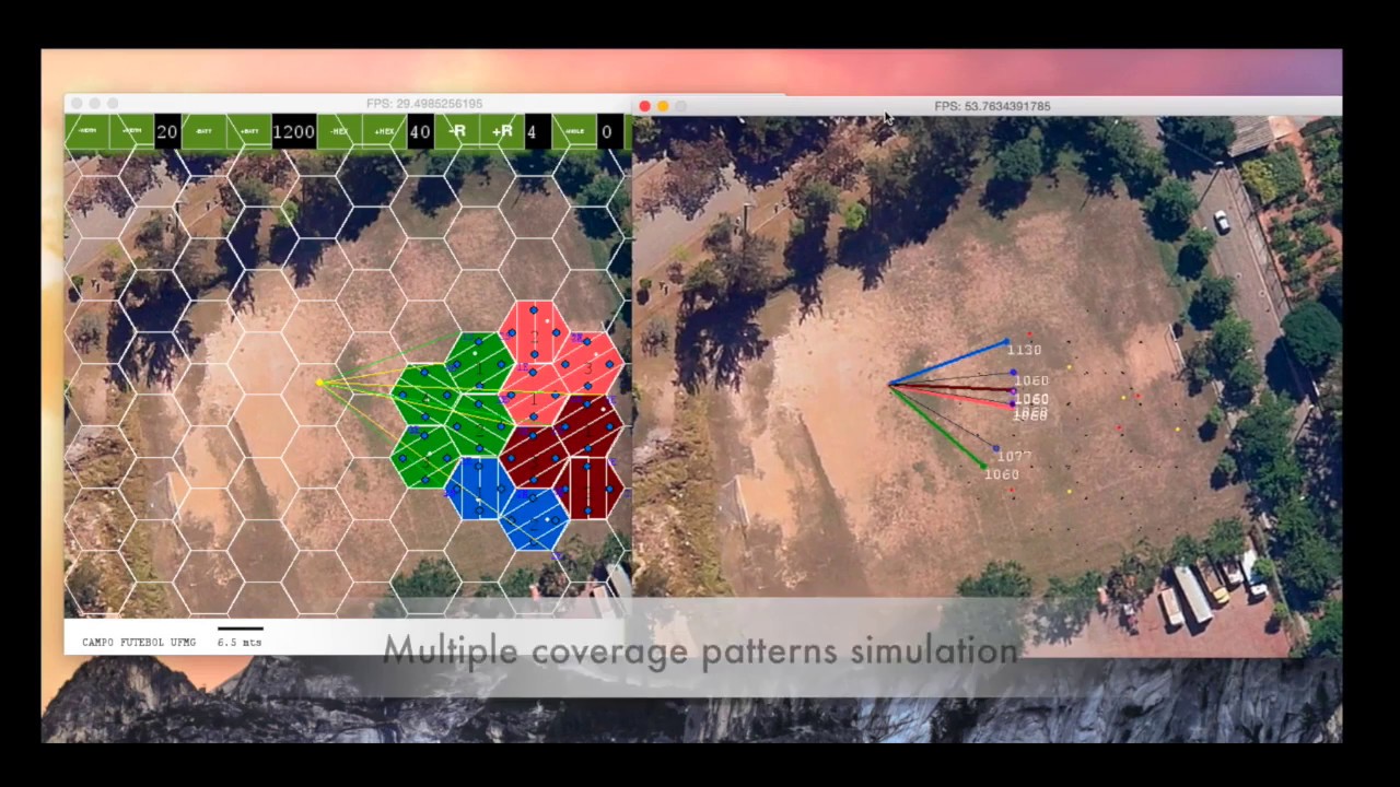 Multi-robot Coverage Path Planning using Hexagonal Segmentation for Geophysical Surveys