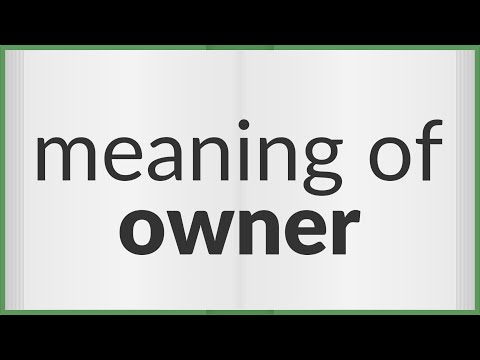 Owner | meaning of Owner